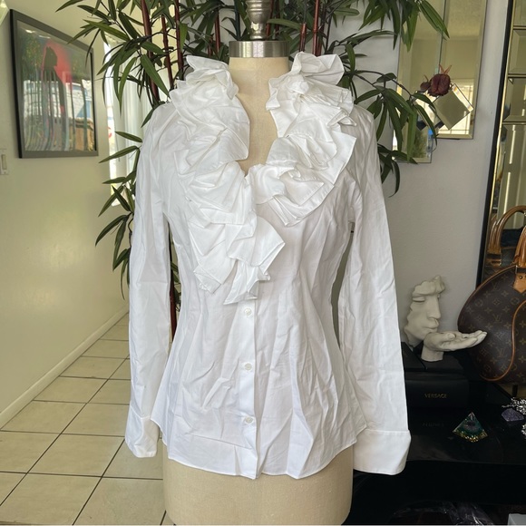 Tops | Y2k Cottagecore White Zara Button Up | Poshmark